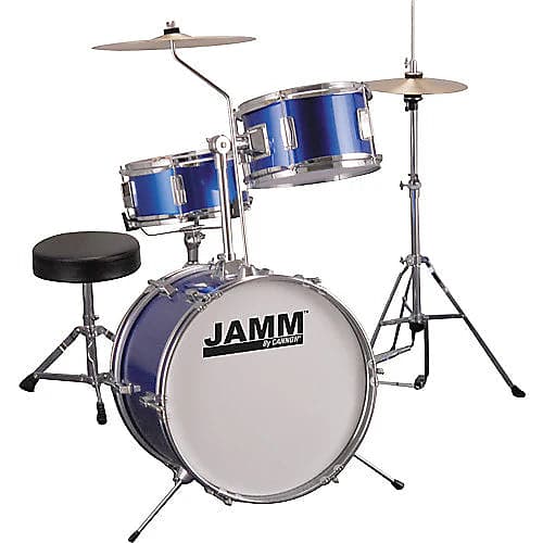 Cardinal Percussion Jamm JR. 3pc Drum Set | Blue | Reverb