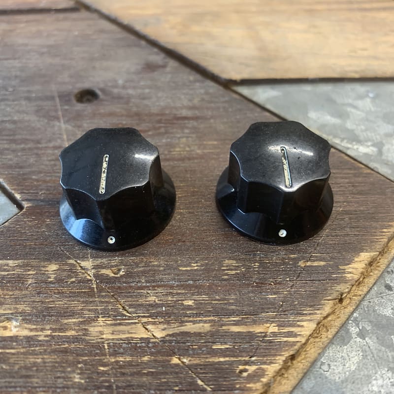 Real Life Relics Fender® Aged Black Jaguar® Mustang® Knobs | Reverb UK