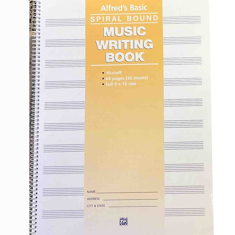 Music Writing Book (9" X 12"), 10-Stave | Reverb