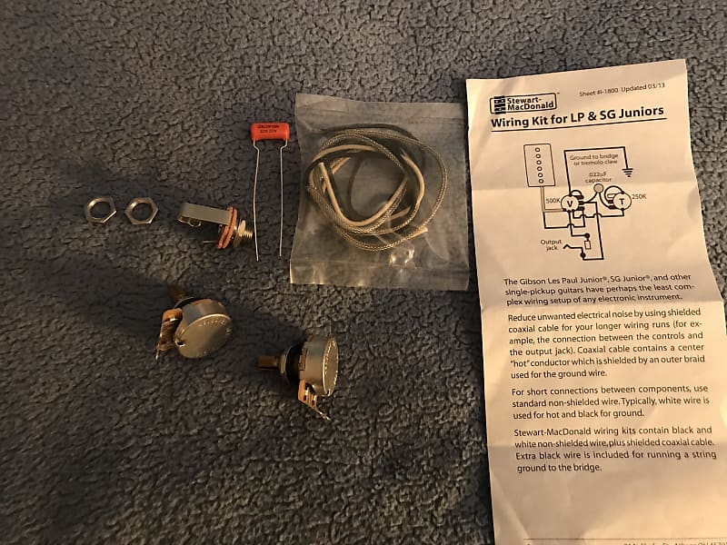 StewMac Wiring kit for LP and SG Juniors 2022 | Reverb