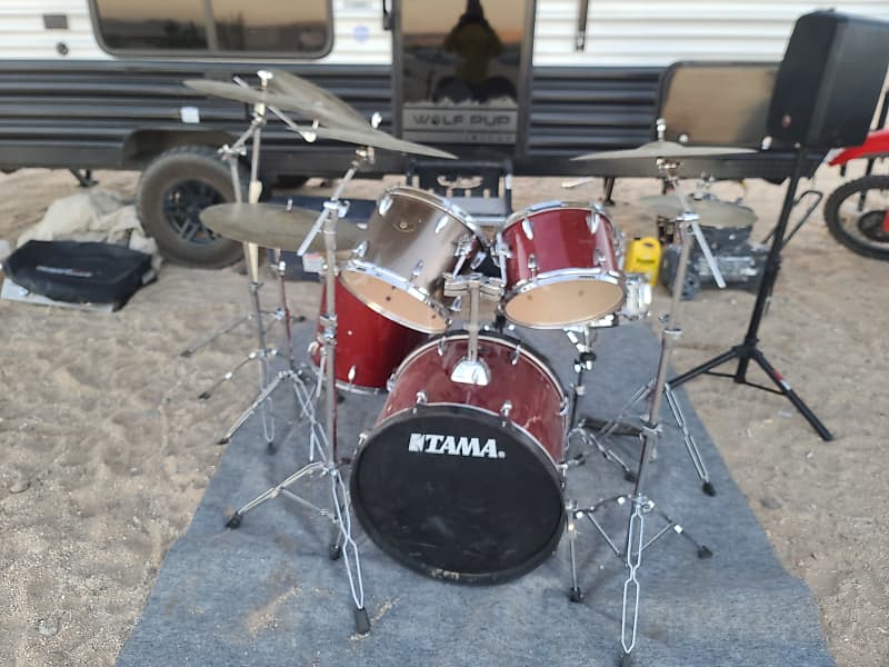 Tama IMPERIALSTAR 2021 - Red Sparkle ,One Tom The 13 Is Gold | Reverb