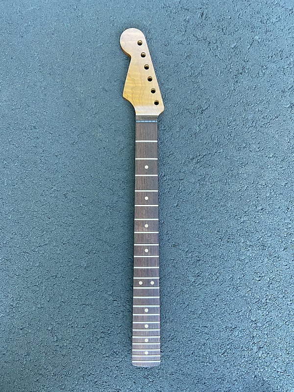 Warmoth Roasted Flame Maple Stratocaster Neck -- Rosewood | Reverb