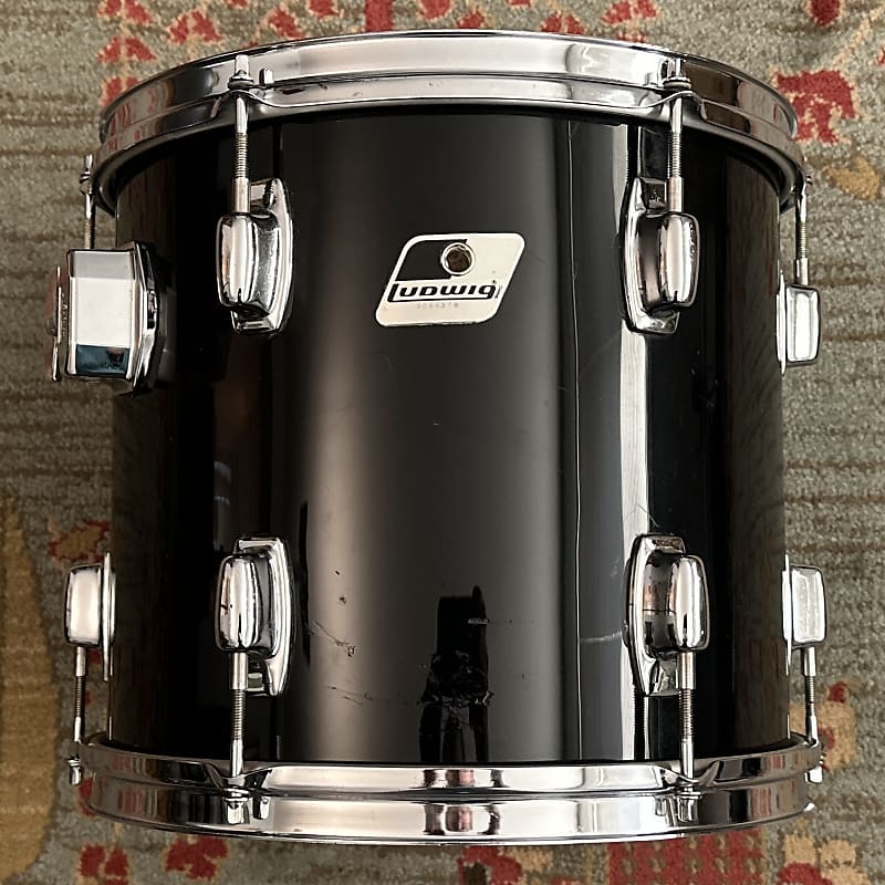 Vintage Ludwig Rocker Series 12" Tom Black 11x12 1980s-1990s | Reverb