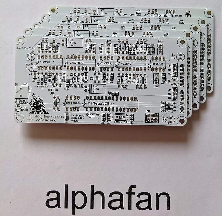 Mutable Instruments Ambika: 6 x 4P voicecard PCB | Reverb