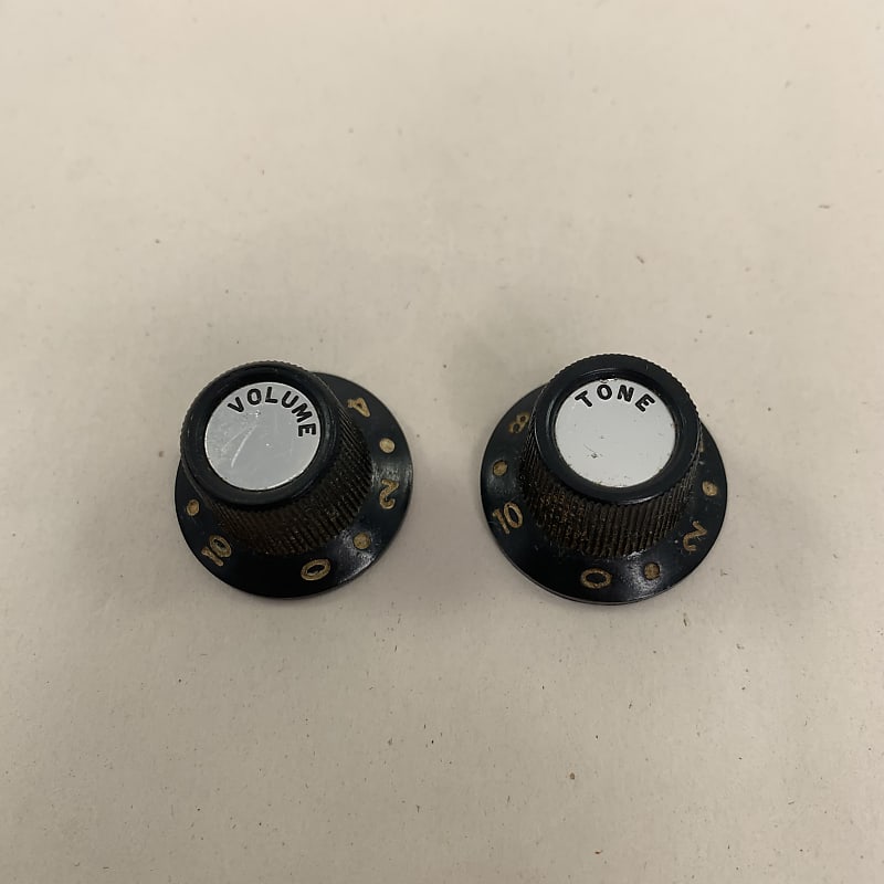 Teisco Volume & Tone Knob Set 1960’s - Black | Reverb