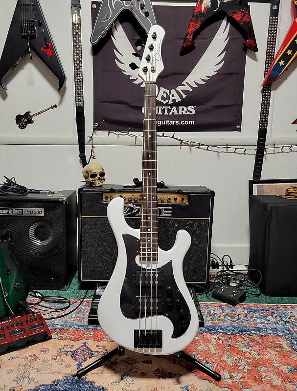 Dean Hillsboro Select Bass Guitar Satin White Reverb