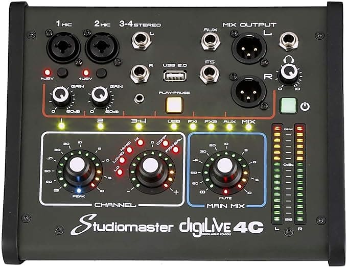 Studiomaster DigiLive 4C - 4 Channel Digital Console | Reverb