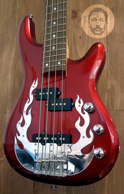 OLP Traben TB4 Electric Bass Guitar - Metallic Red w/ Chrome | Reverb