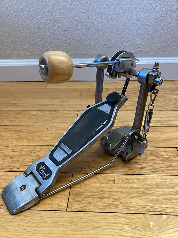 Pearl Chain Bass Drum Pedal 90's Wood Beater | Reverb