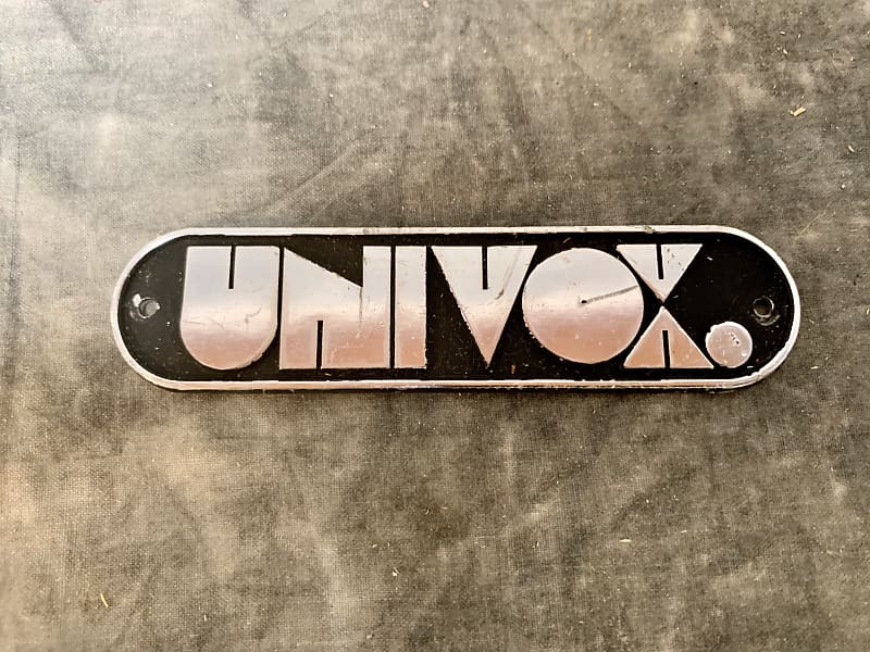 Univox Amp Logo Name Plate 70’s | Reverb