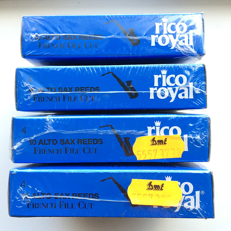 Rico 4 x Royal Alto Saxophone Reeds Box Strength 4 | Reverb