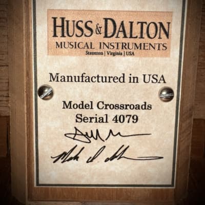 Used Huss & Dalton Crossroads 2014 - Sunburst | Reverb