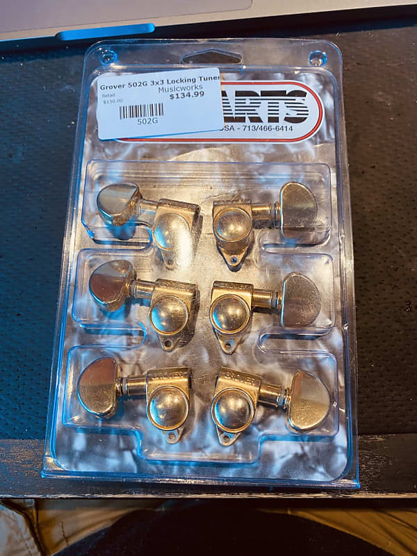 Grover Rotomatic machine heads (tuners) 3x3 gold Set D | Reverb