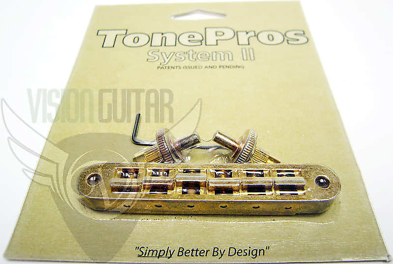TonePros Nashville Un-Notched Tune-O-Matic Bridge TP6-AG Aged | Reverb
