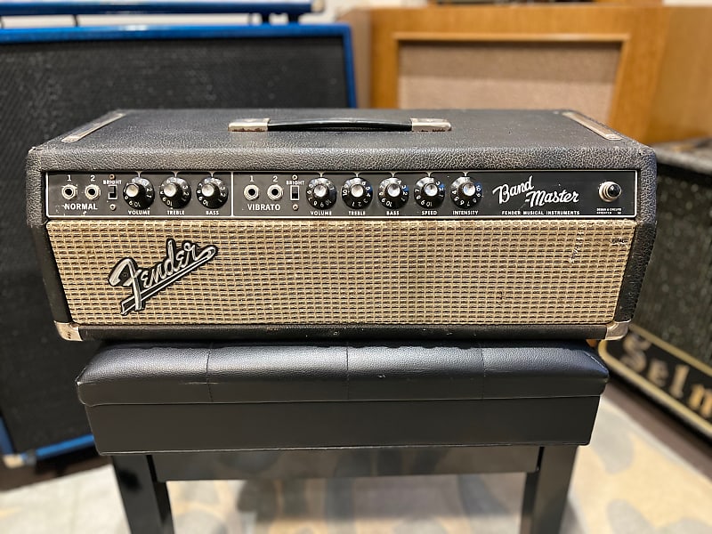 1967 Blackface Fender Bandmaster tube guitar amp head | Reverb UK
