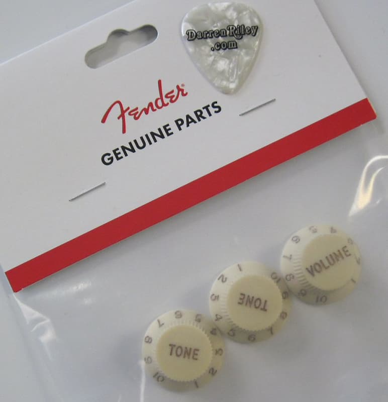 Fender Road Worn Aged White Stratocaster Knobs Set 0997209000 | Reverb