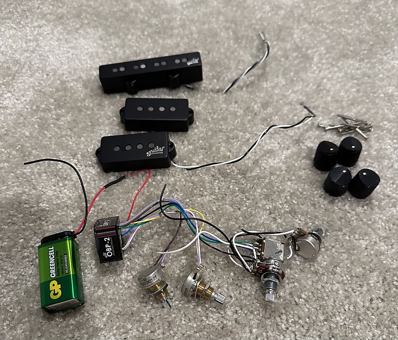 Aguilar PJ Pickups and OBP2 Preamp 2023 - Silver | Reverb