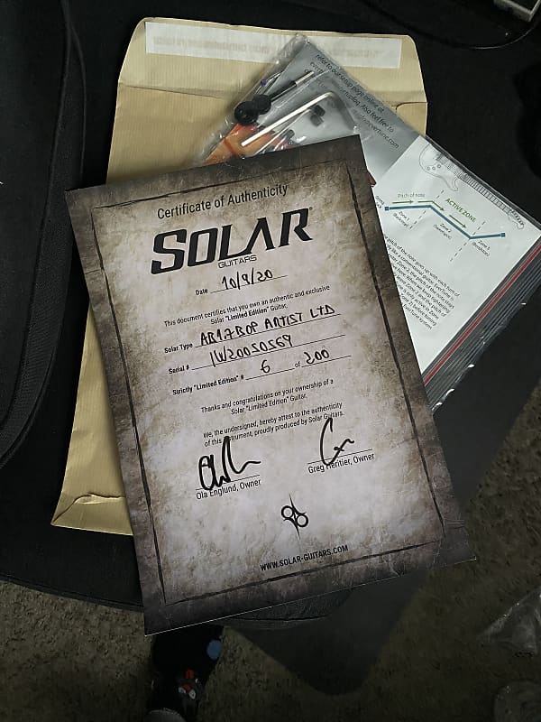 Solar Guitars AB1.7BOP Artist LTD 2020 - Black Open Pore | Reverb