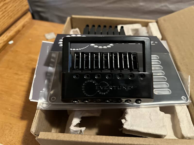 Evertune 7 string F style bridge Black MINT | Reverb