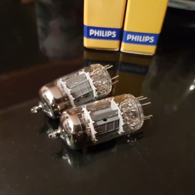 Philips Miniwatt Holland 12AU7 ECC82 Gf8 year 1965,matched | Reverb
