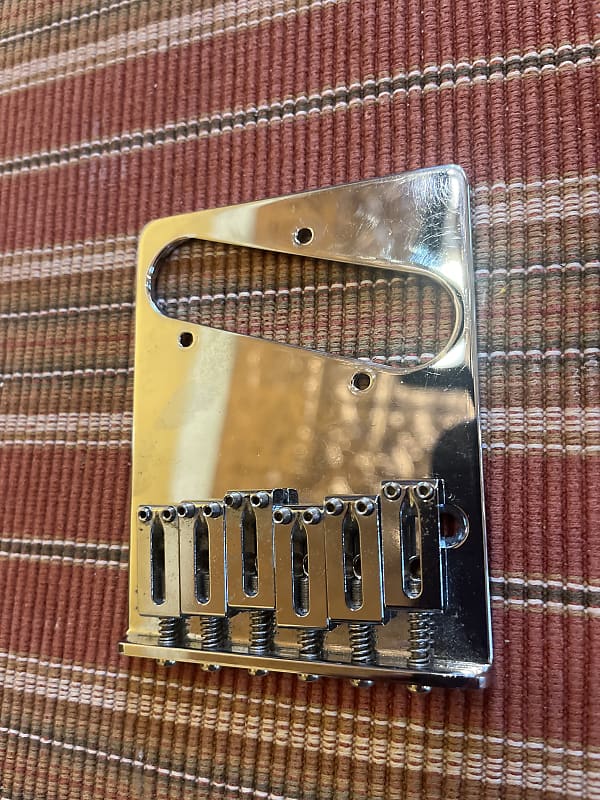 Gotoh 4 hole Modern Brass Telecaster Tele Bridge - Chrome | Reverb