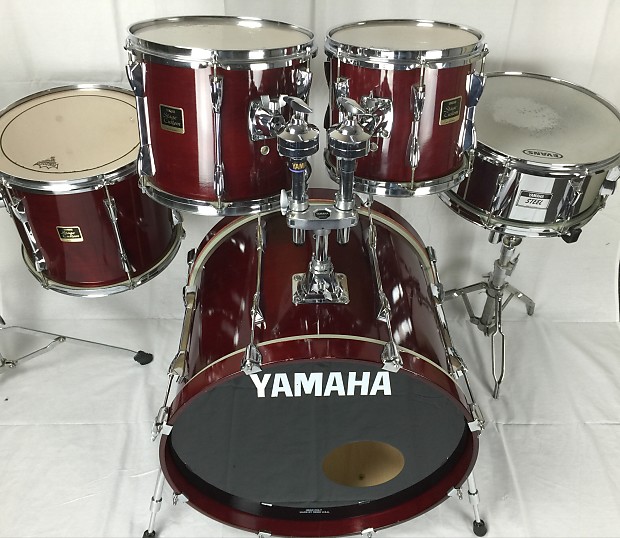 Yamaha Stage Custom Red 5pc. Drum Kit | Reverb