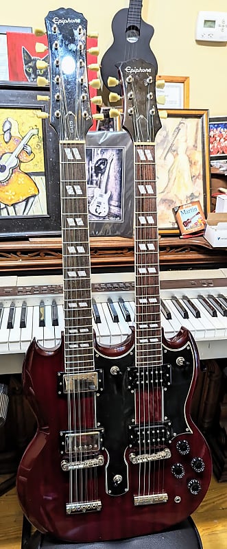 Epiphone G-1275 Double Neck 12-String and 6-String SG | Reverb