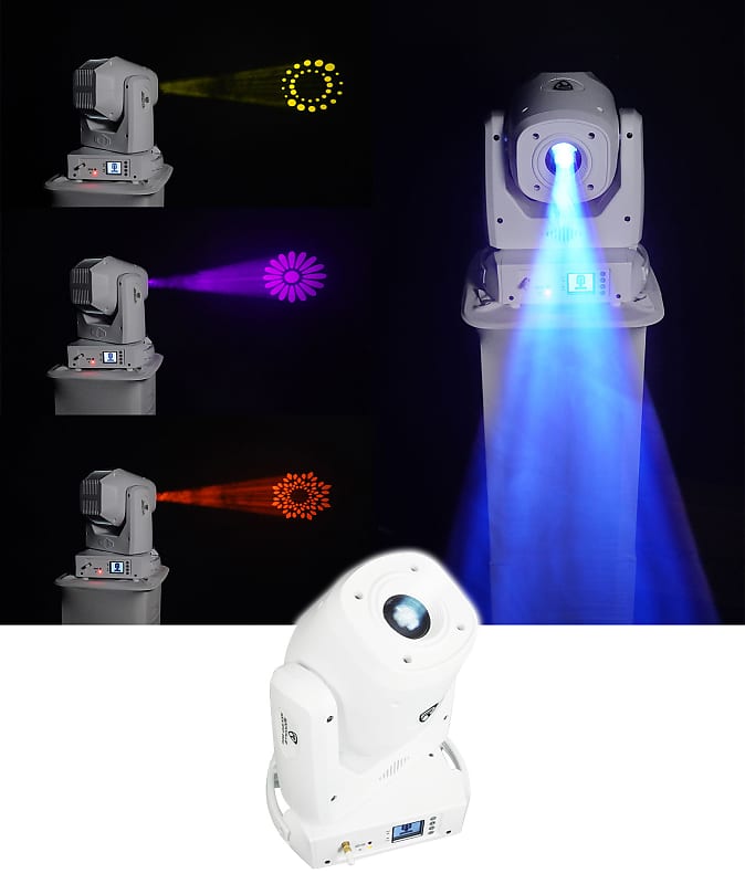 Rockville ROCK SPOT 260W White Moving Head Wireless DMX DJ | Reverb