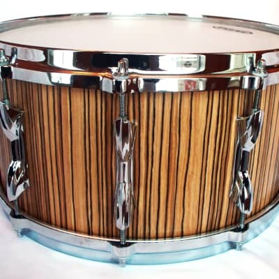 Custom Built Zebra Wood Snare Drum | Reverb