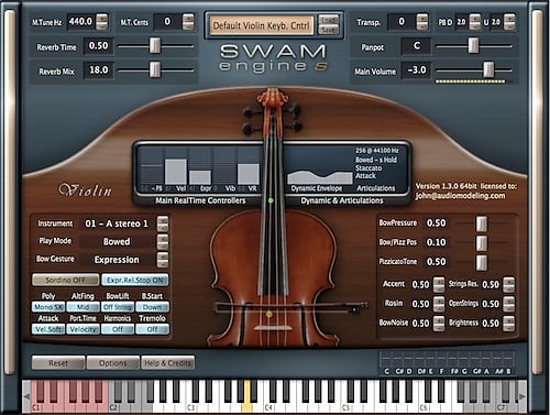 Audio Modeling SWAM Engine Violin 2017 VST Digital Download | Reverb