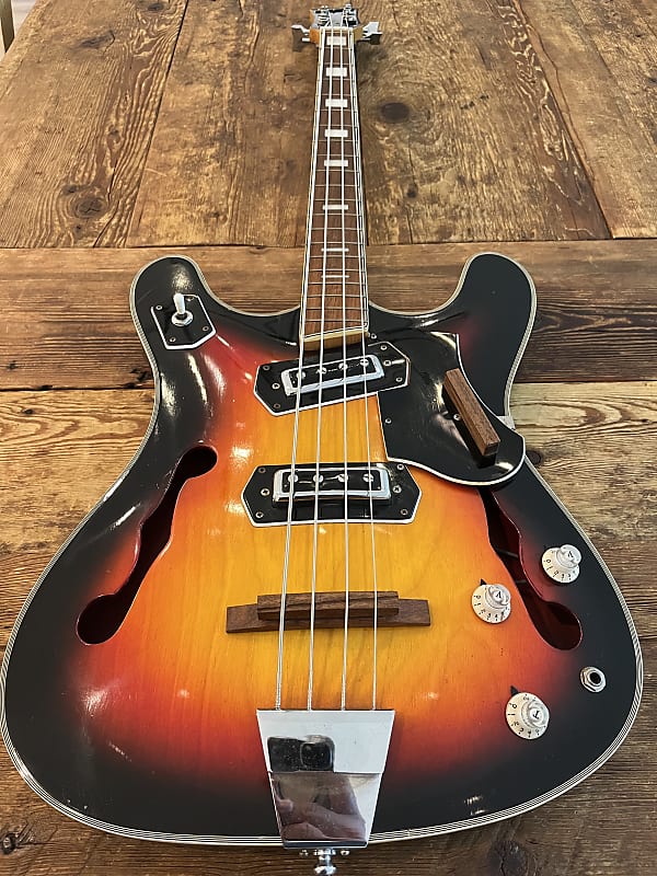 Bruno Conqueror Bass 1970's tobacco burst | Reverb