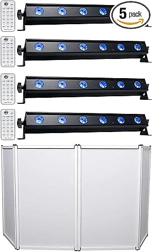 (4) American Dj Adj Ub 6H 22.5" Rgbaw+Uv Led Dmx Wash Light | Reverb