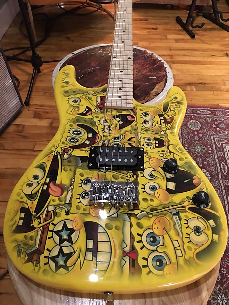 Fishbone Spongebob Strat-like Guitar | Reverb
