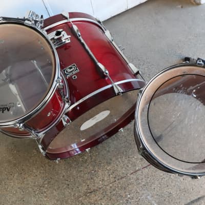 Pearl Export 3pc Drum Kit Set 22/14/12" Wine Red Stain | Reverb