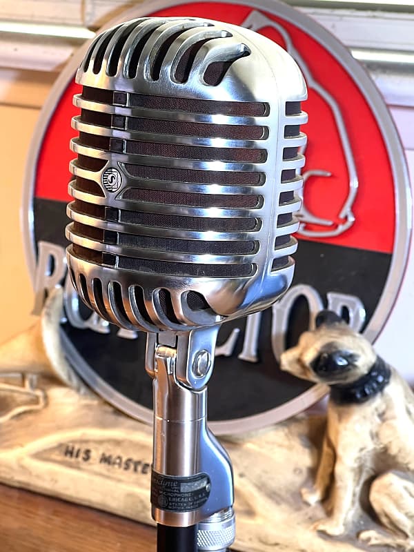 Vintage 1939 SHURE 55 Dynamic "Fatboy" Microphone w/stand & | Reverb