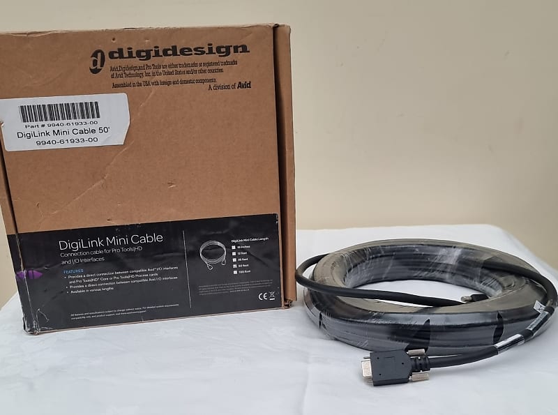 Avid Digilink Mini Cable 50ft Male to Male | Reverb