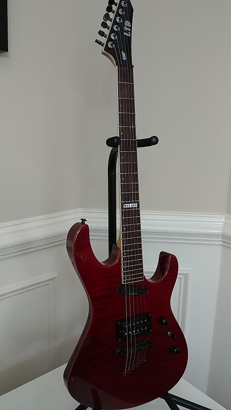 ESP LTD MV-200 Trans Red Flametop | Reverb