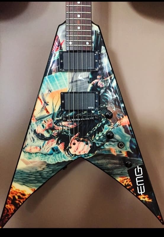 Dean Dave Mustaine DMVT Flying V 2009 Abominations Graphics | Reverb