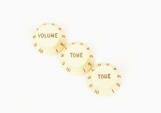 Fender Stratocaster® Knobs Aged White | Reverb