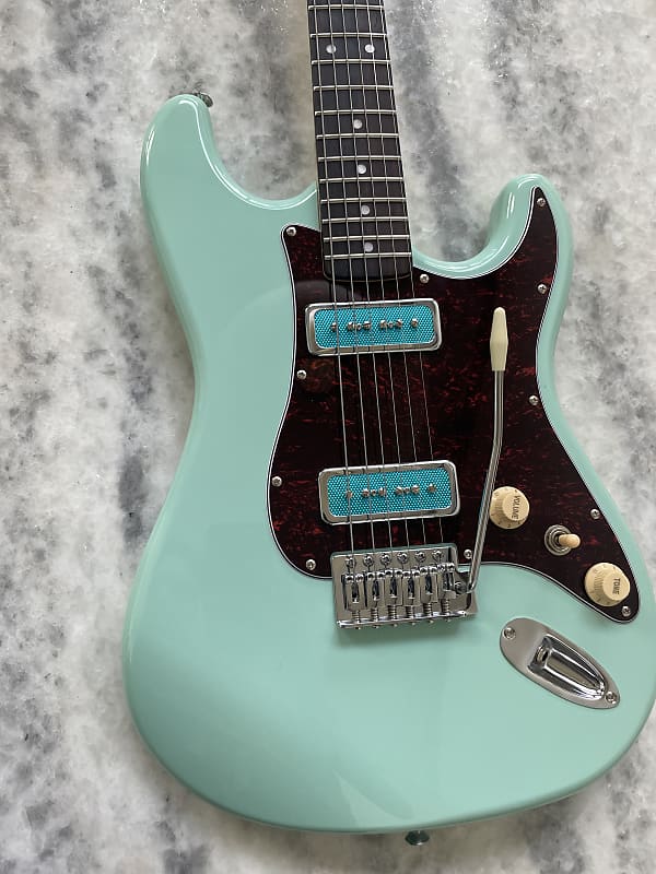 Customized SX Strat with Custom Repro P-90's 2023 - Blue | Reverb
