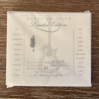 Taylor 512NG Nanci Griffith Signature, 49/100 1996 - Sunburst | Reverb
