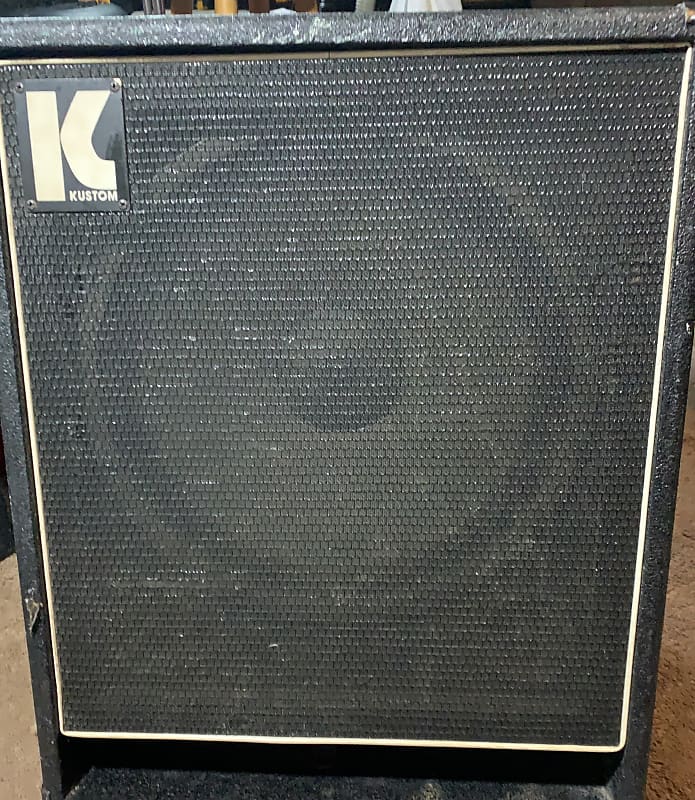 2 Kustom Pro 15" PA Speaker Cabinets with Horn - Black | Reverb