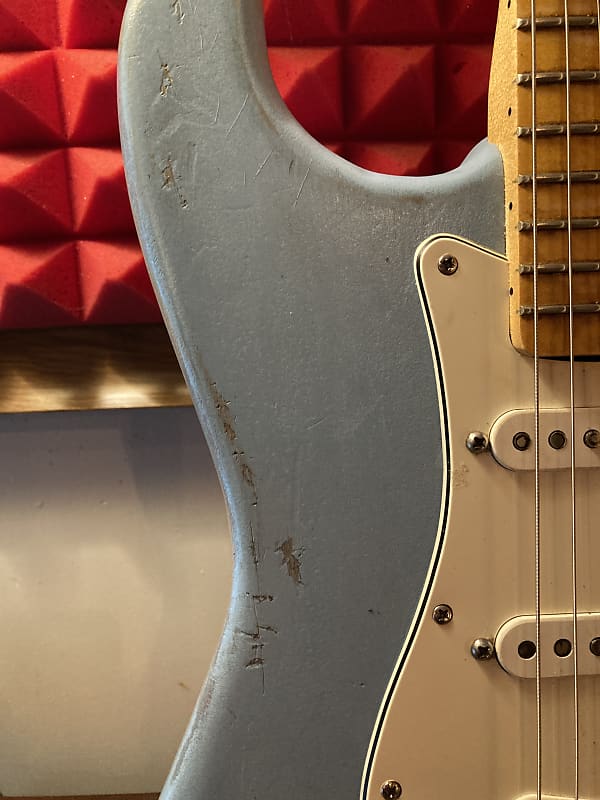 Fender Telecaster/Stratocaster hardtail Daphne blues | Reverb UK