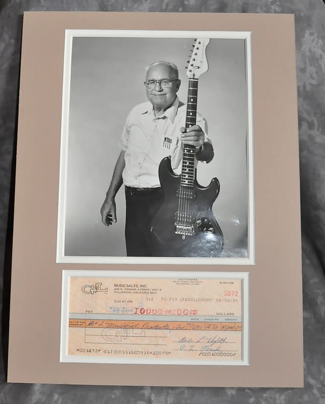 Leo Fender Autographed Signed 1984 G&L Business Check For | Reverb UK