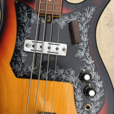 Kay EB-110 sunburst bass 1965 Teisco Del Ray | Reverb