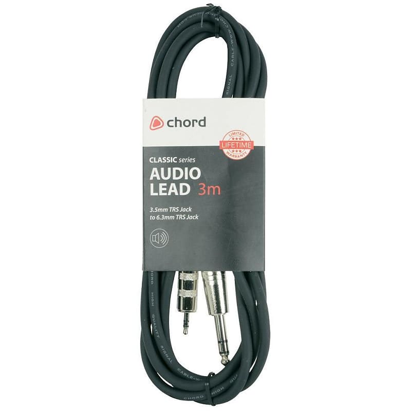 Classic Audio Leads 6.3mm TRS Jack Plug - 3.5mm TRS Jack Plug | Reverb