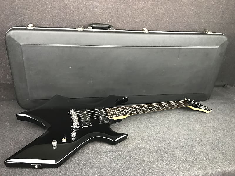 BC Rich Bronze Series Warlock Black Electric Guitar w/ Hard | Reverb