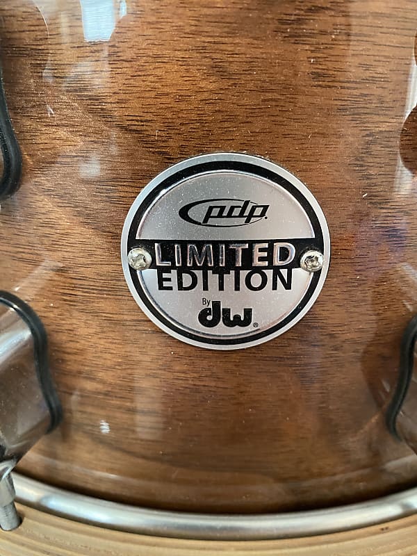 PDP Limited-Edition Dark Stain Maple and Walnut Snare With | Reverb