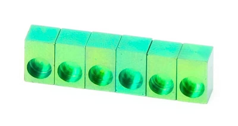 Fu Tone Titanium Saddle Insert 6 String Set Green Reverb