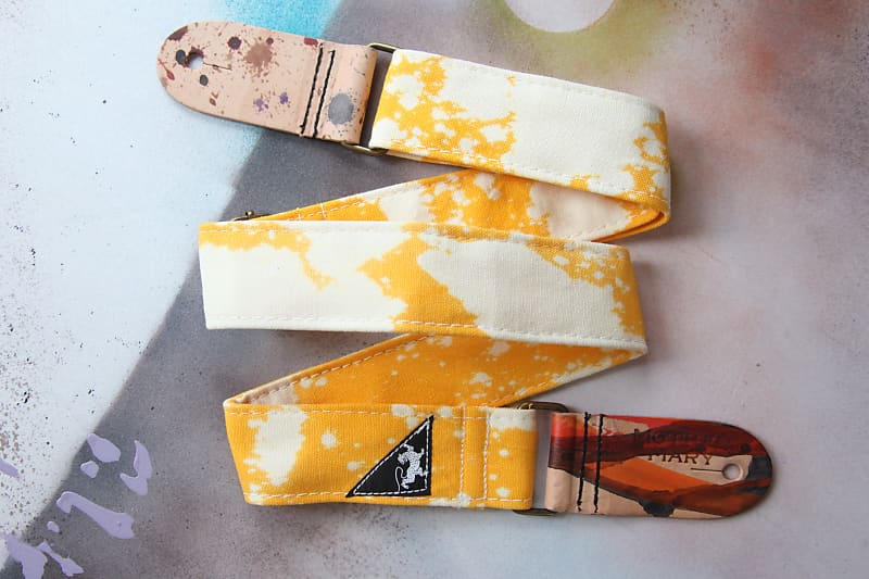 Yellow Bleached Guitar Strap | Reverb